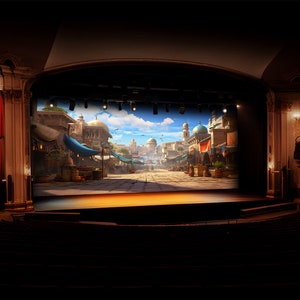 Arabian Marketplace Digital Backdrop for Theatre Projections. - Etsy