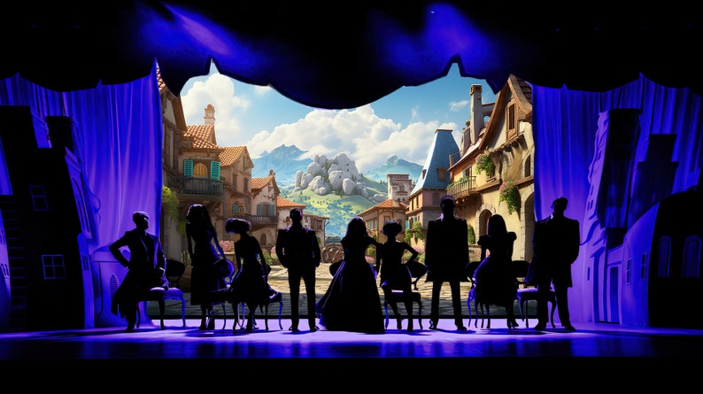 European Village Digital Backdrop for Theatre Projections - Etsy