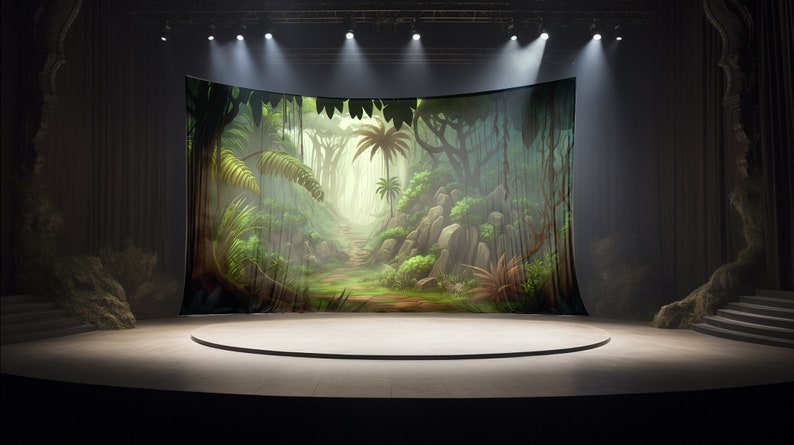 Lush Jungle Digital Backdrop Used for Theatre Projections. - Etsy