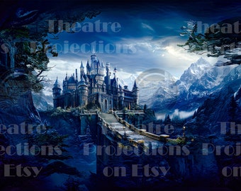 Grand Library / Study Hall Stage Backdrop in Digital Format for ...