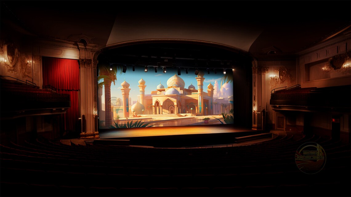 Arabian Palace Daytime Digital Backdrop Used for Theatre Projections ...