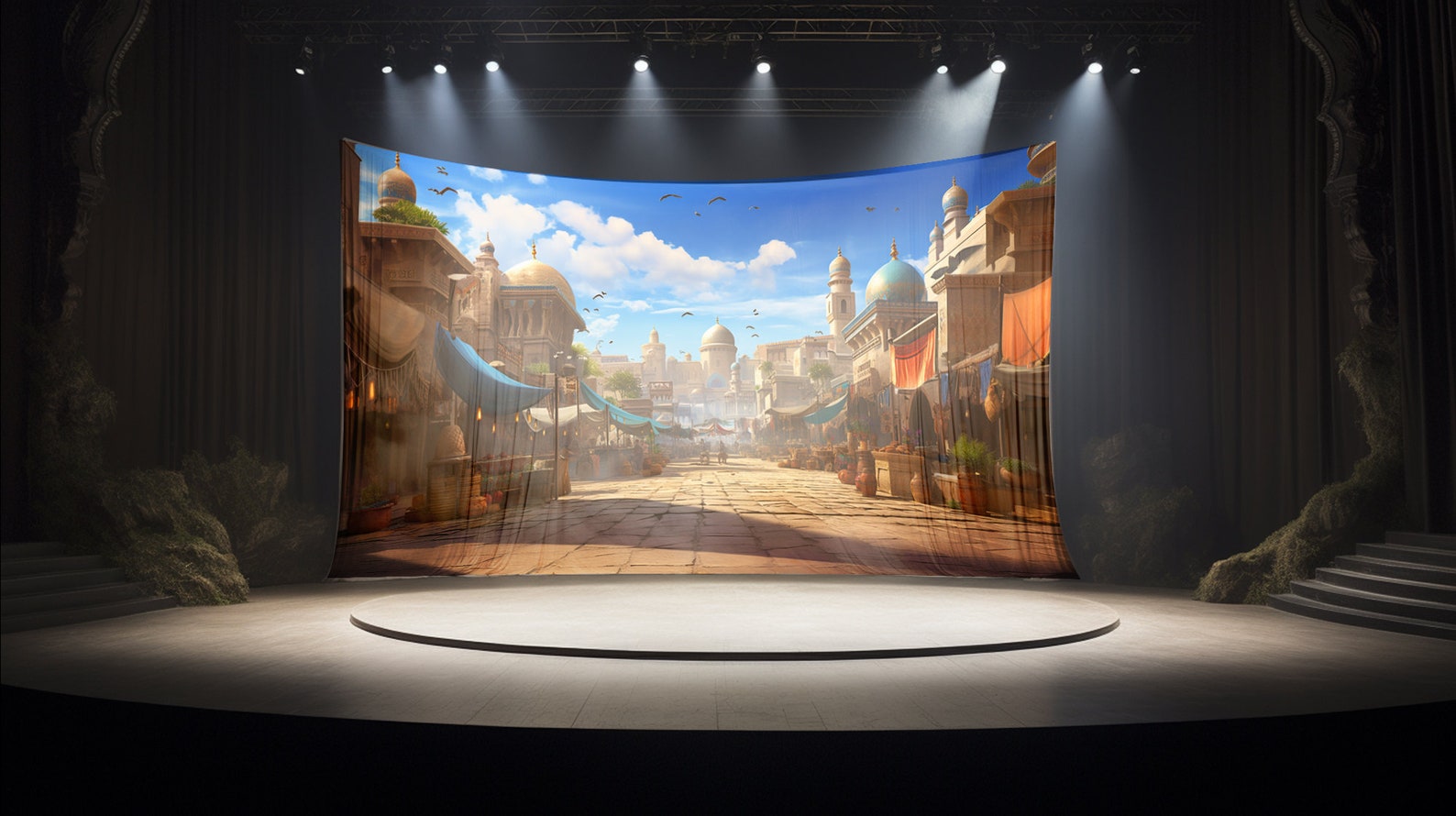 Arabian Marketplace Digital Backdrop for Theatre Projections. - Etsy