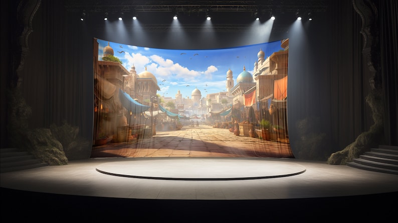 Arabian Marketplace Digital Backdrop for Theatre Projections. - Etsy