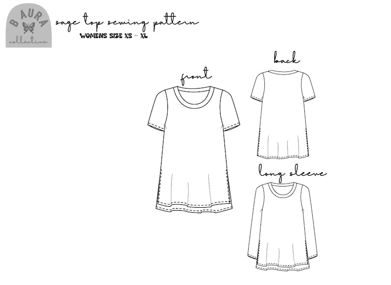 Sage Top PDF Sewing Pattern - Etsy