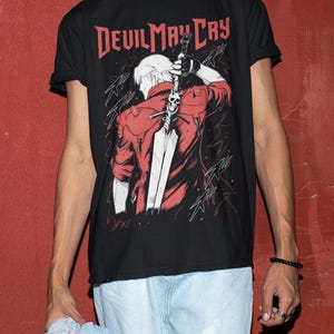 Dante Shooting DMC Premium Unisex T-shirt, May Cry DMC3 Premium Unisex ...