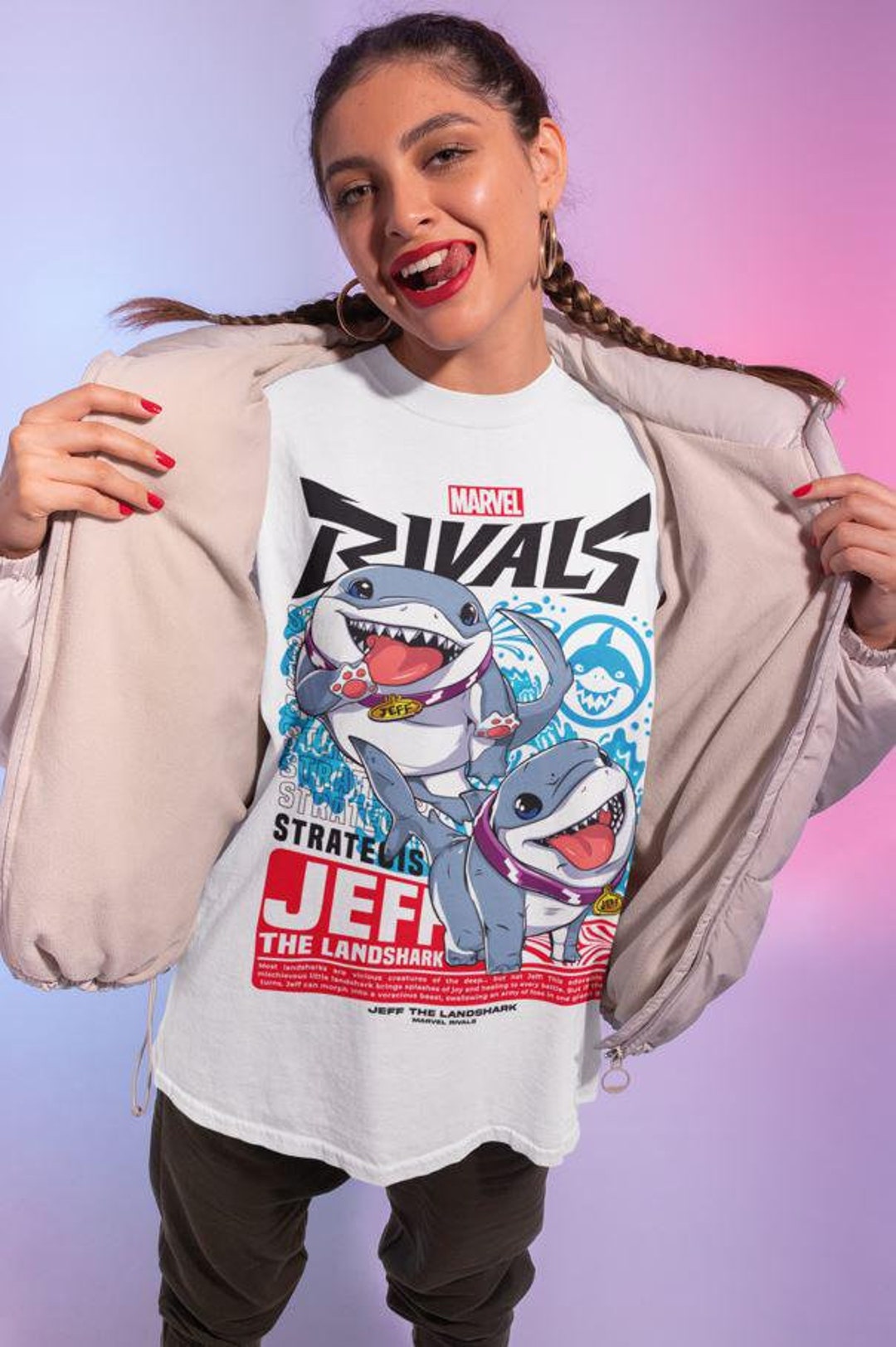 Unisex Jeff the Landshark T-shirt: Retro Gamer Style - Etsy