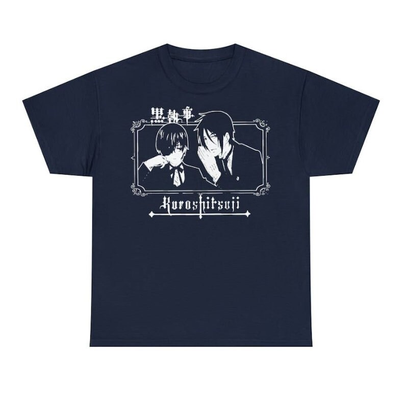 Black Butler Sebastian T-shirt: Vintage Anime, Gothic Grunge - Etsy