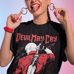 Dante Shooting DMC Premium Unisex T-shirt, May Cry DMC3 Premium Unisex ...
