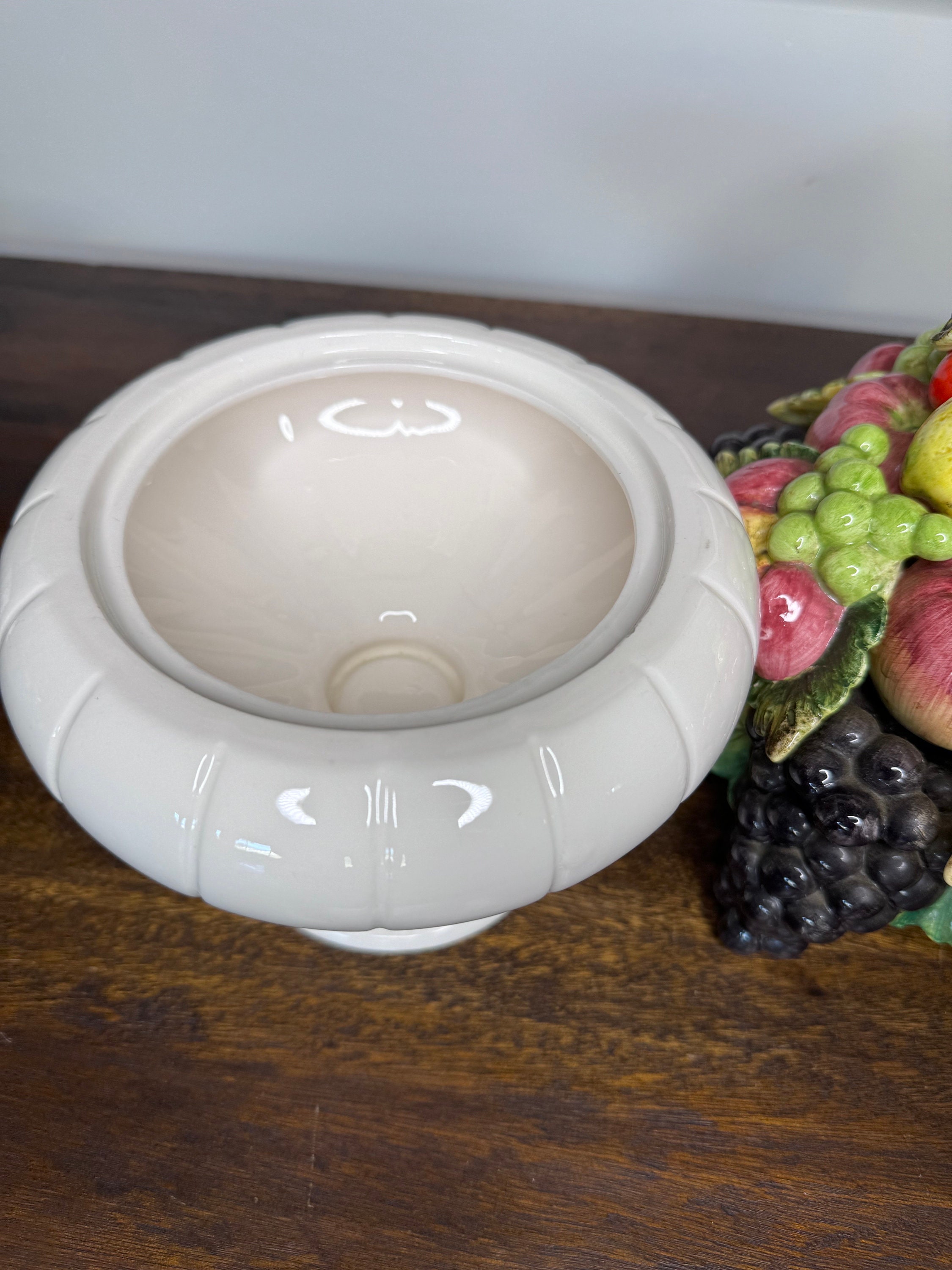 Vintage MCM Italian Ceramic Fruit Bowl Centerpiece - Etsy