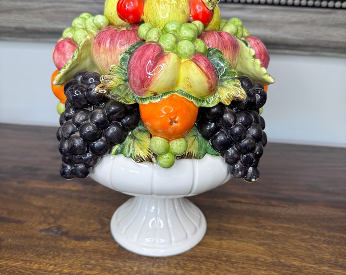 Vintage MCM Italian Ceramic Fruit Bowl Centerpiece - Etsy
