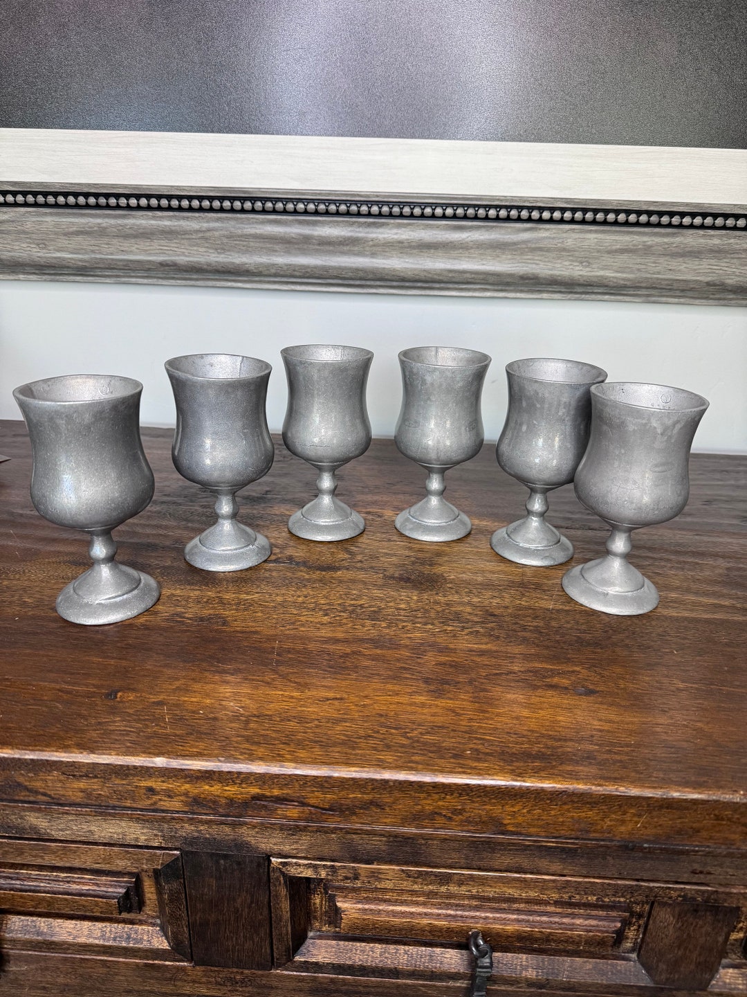 Vintage Pewter Goblets - Etsy