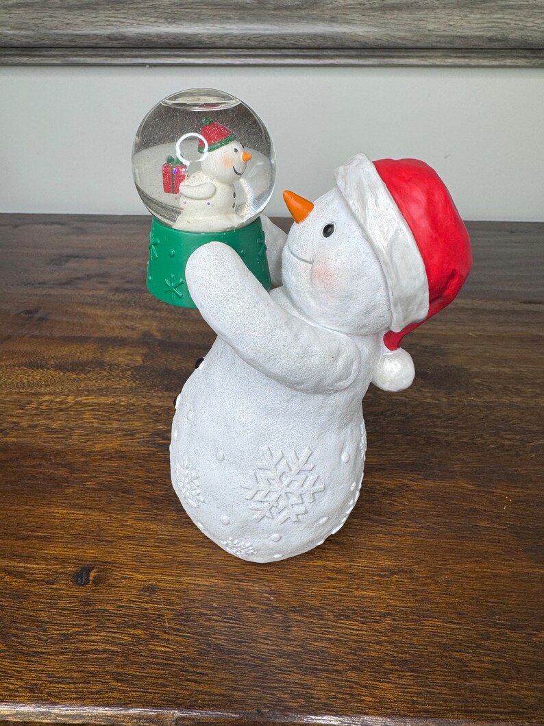 Hallmark Snowman Holding a Snowglobe - Etsy