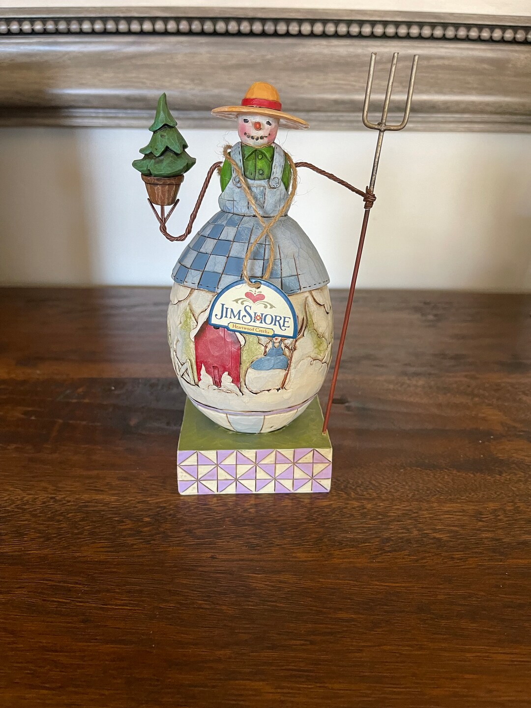 Jim Shore Heartwood Creek “frosty Farmer” Snowman - Etsy
