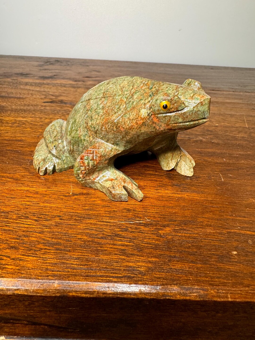 Solid Hand Carved Stone Frog - Etsy