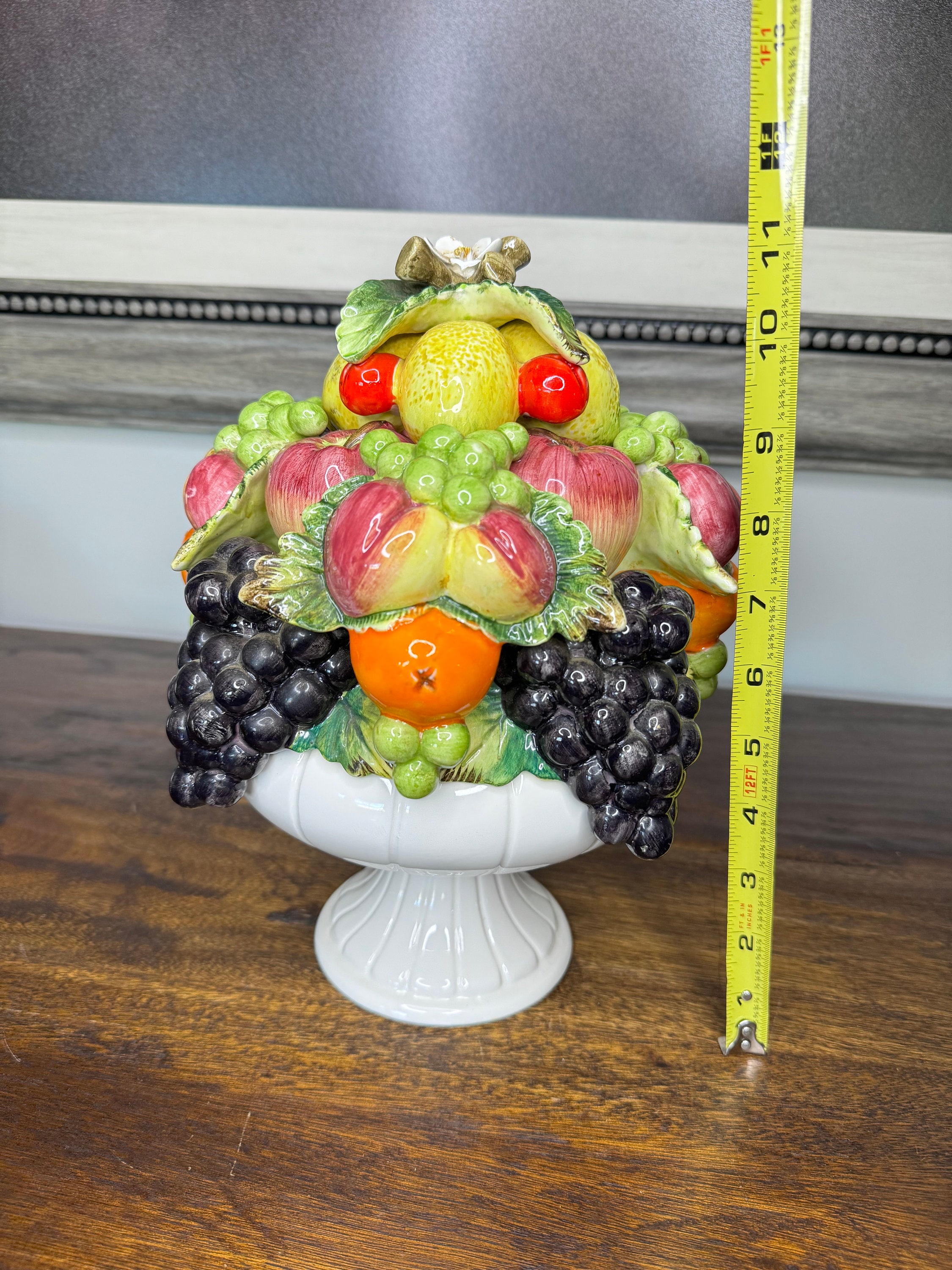 Vintage MCM Italian Ceramic Fruit Bowl Centerpiece - Etsy