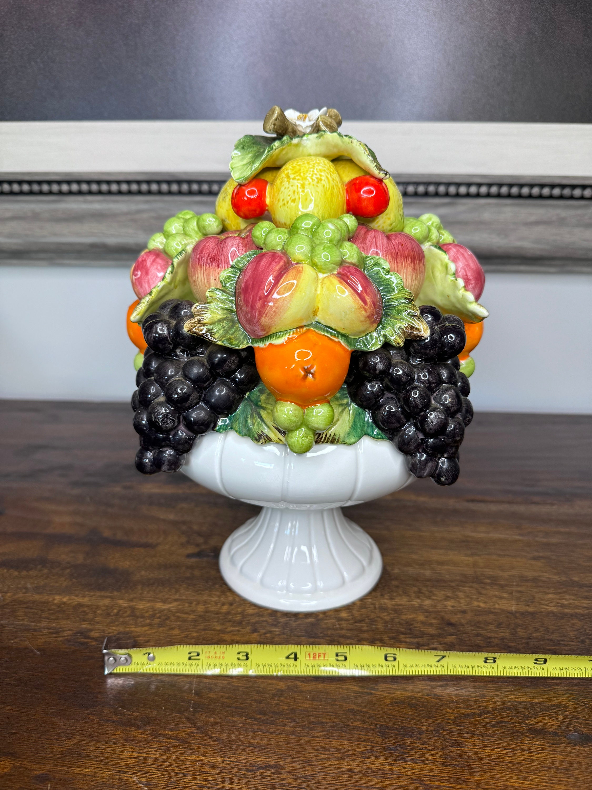 Vintage MCM Italian Ceramic Fruit Bowl Centerpiece - Etsy