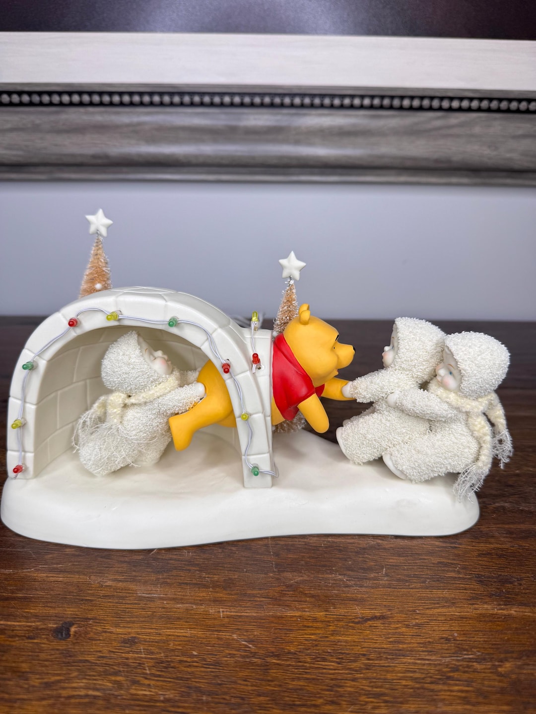 Retired Limited Edition Dept 56 Snowbabies "we'll Help You Through Pooh ...