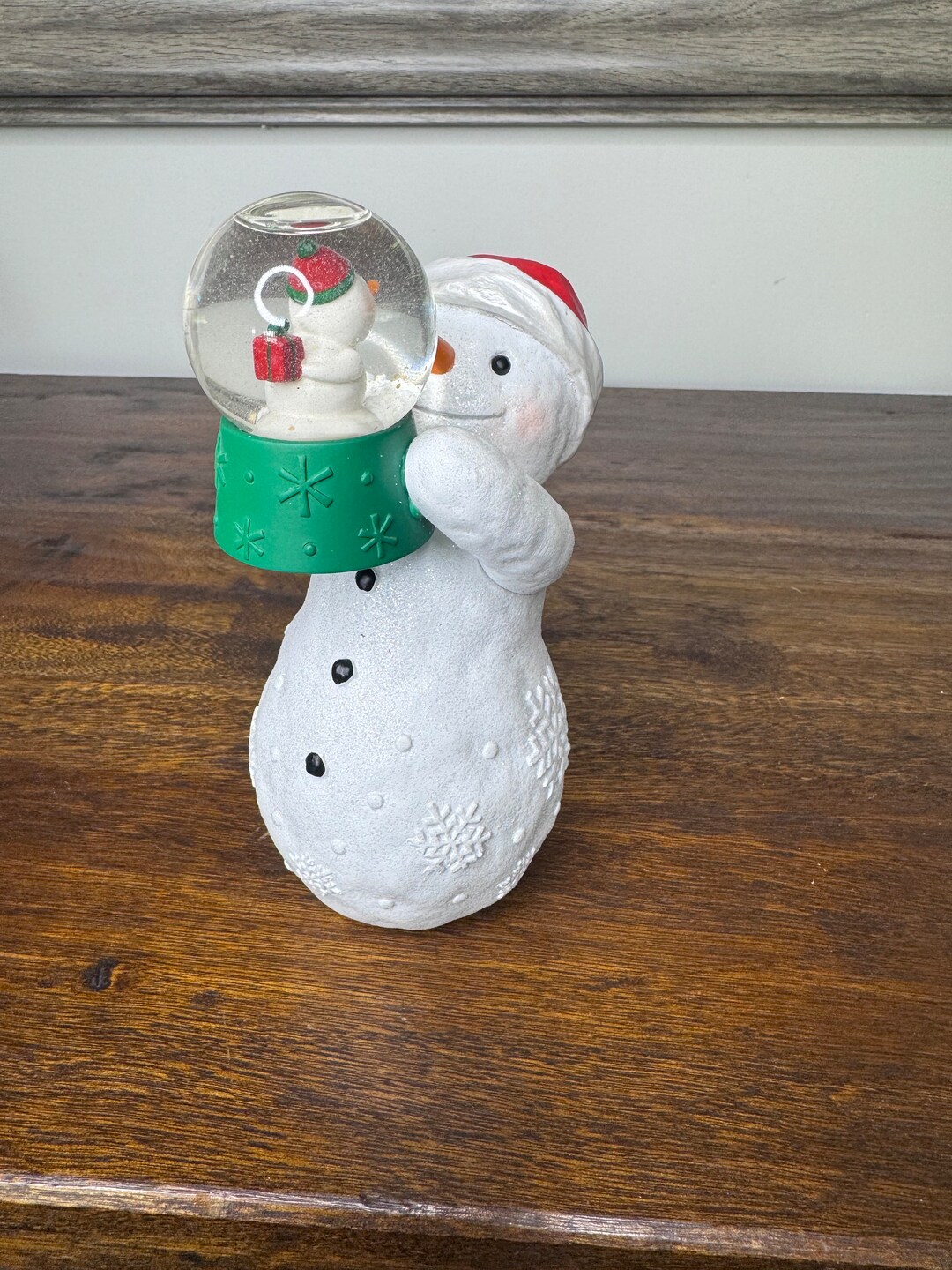 Hallmark Snowman Holding a Snowglobe - Etsy