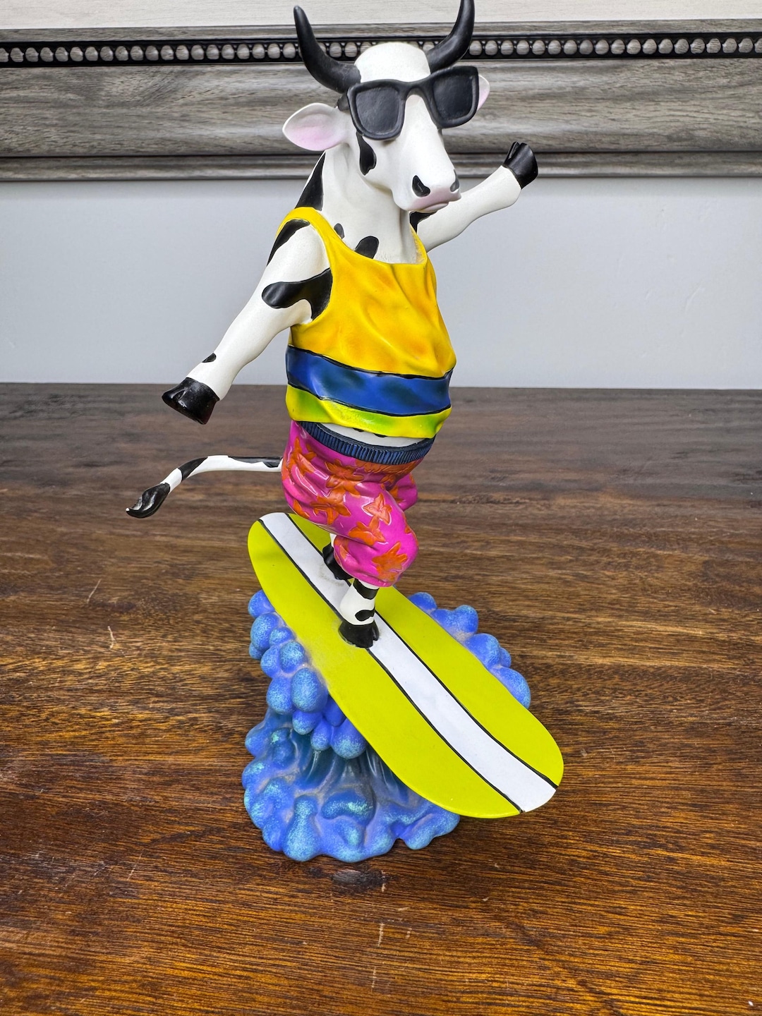 Cow Parade "cowabunga" Surfing Cow Figurine W/box - Etsy