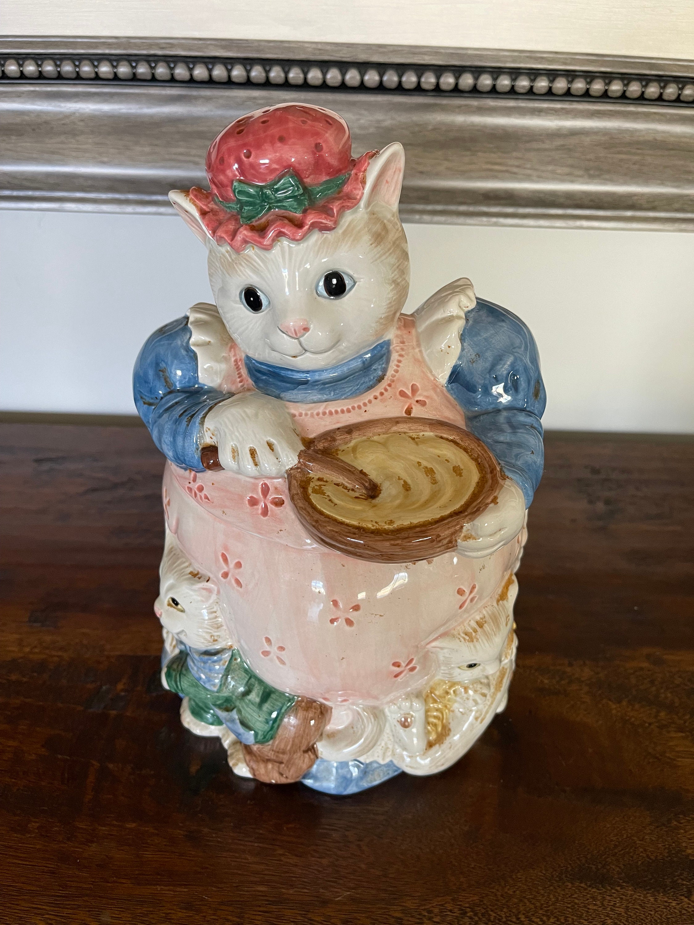 Vintage 1988 Fitz and Floyd Mother Cat Cookie Jar - Etsy