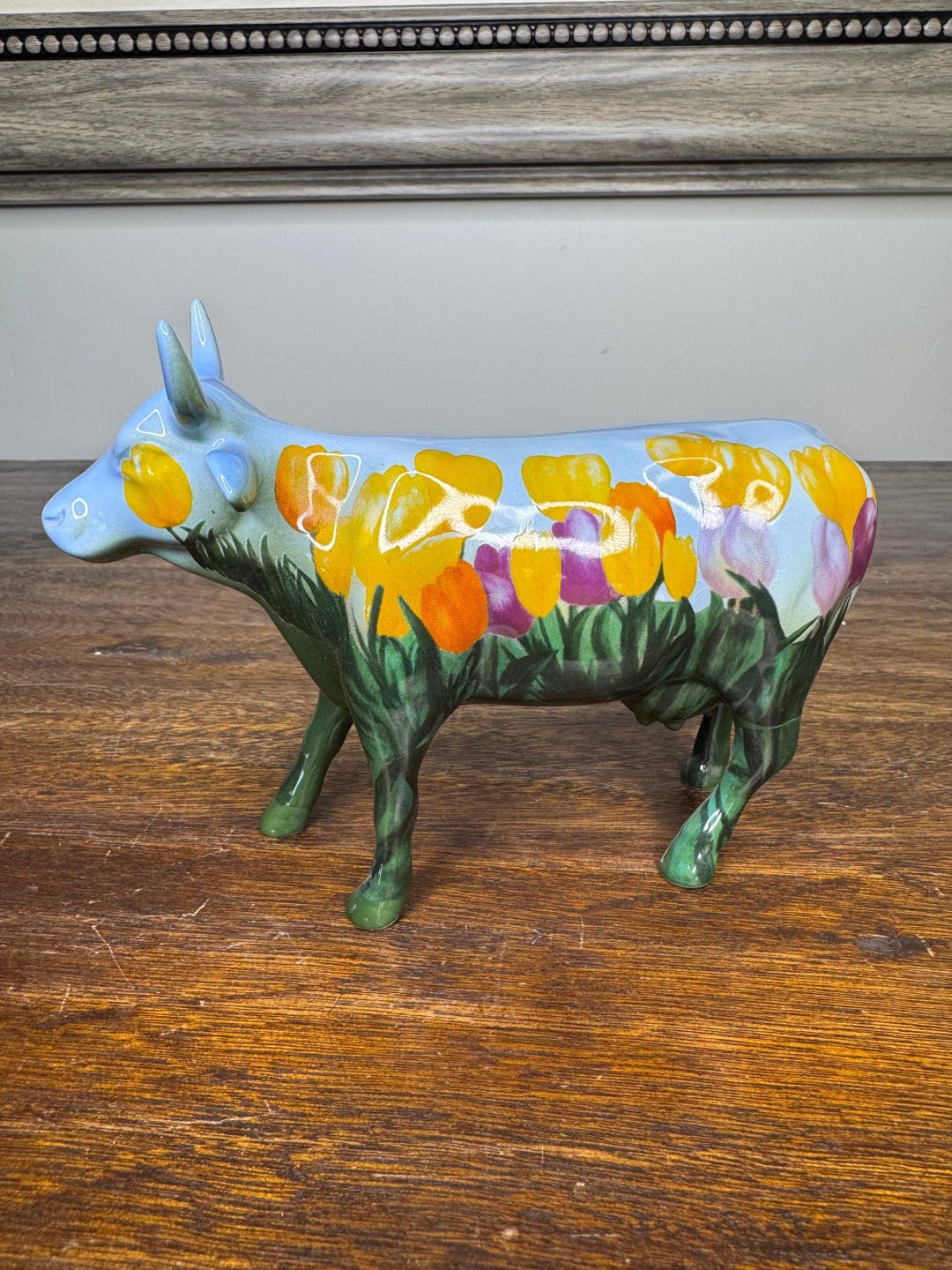 2002 Westland Giftware "tulip Cow" Cow Parade Figurine W/ Original Box ...