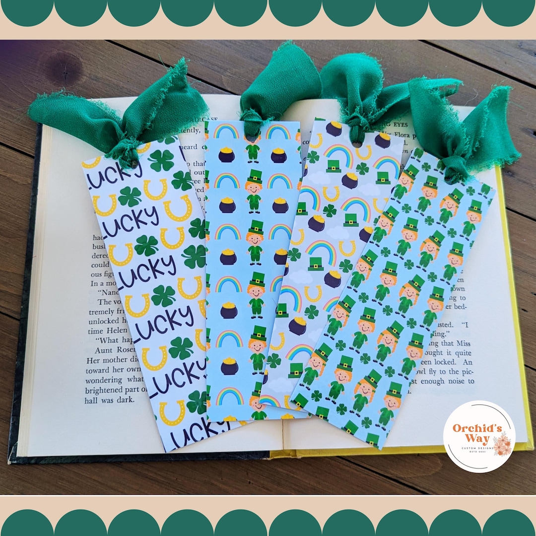 St Patricks Day Bookmark, St Patty's Day Bookmark Bundle, Shamrock ...