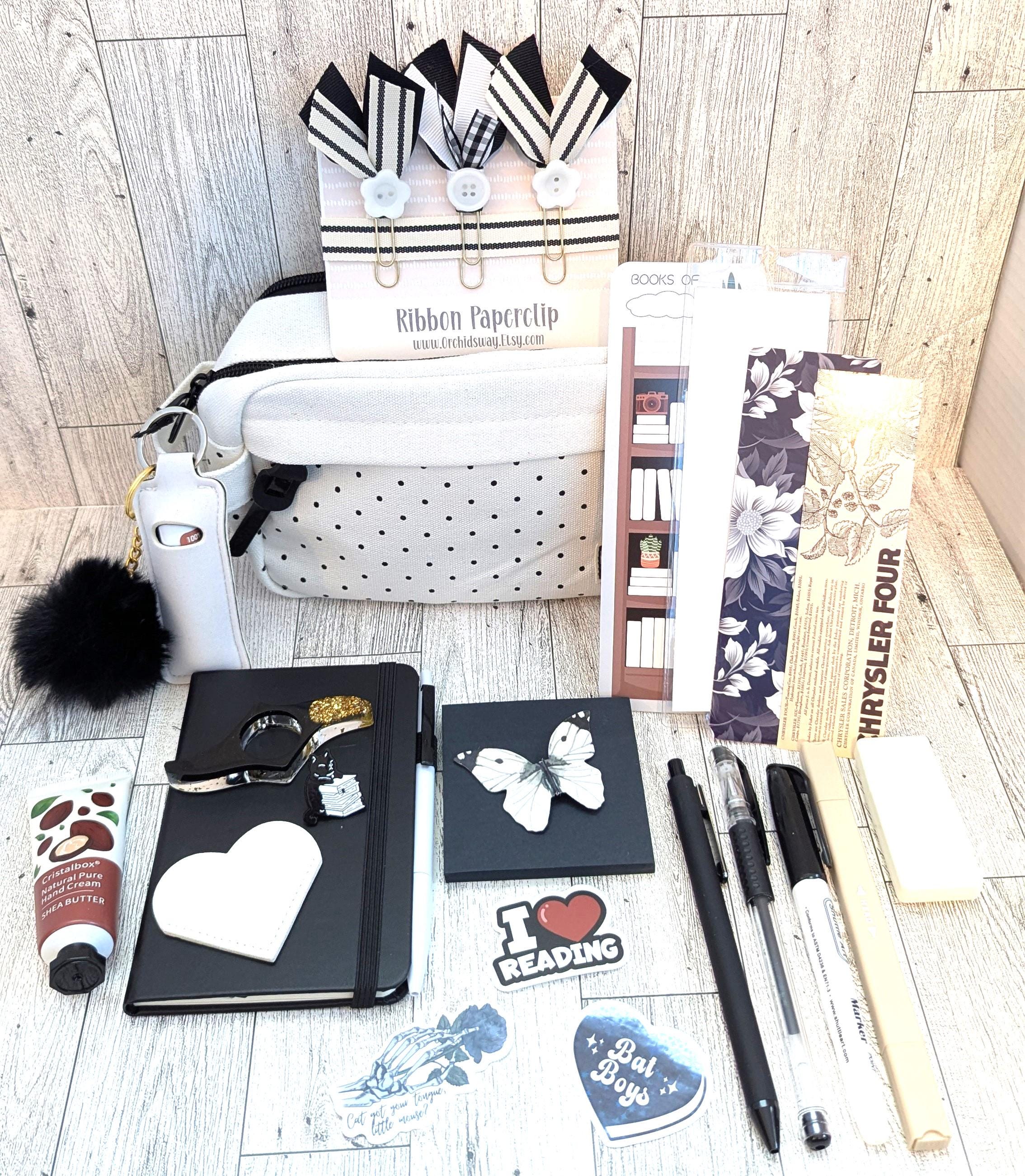 Black & White Polka Dot Journal Bundle, Journal Bundle, Bookish Journal ...