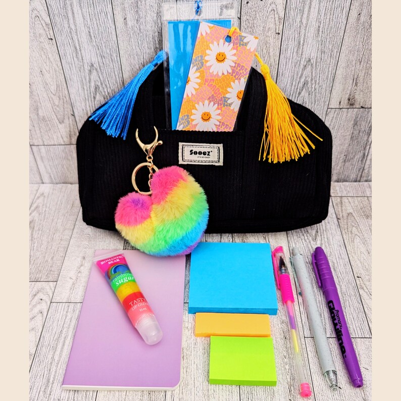 Rainbow Journal Bundle, Journaling Accessories, Black Rainbow Journal ...