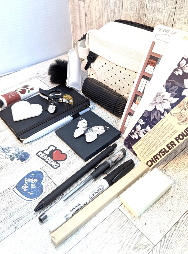 Black & White Polka Dot Journal Bundle, Journal Bundle, Bookish Journal ...