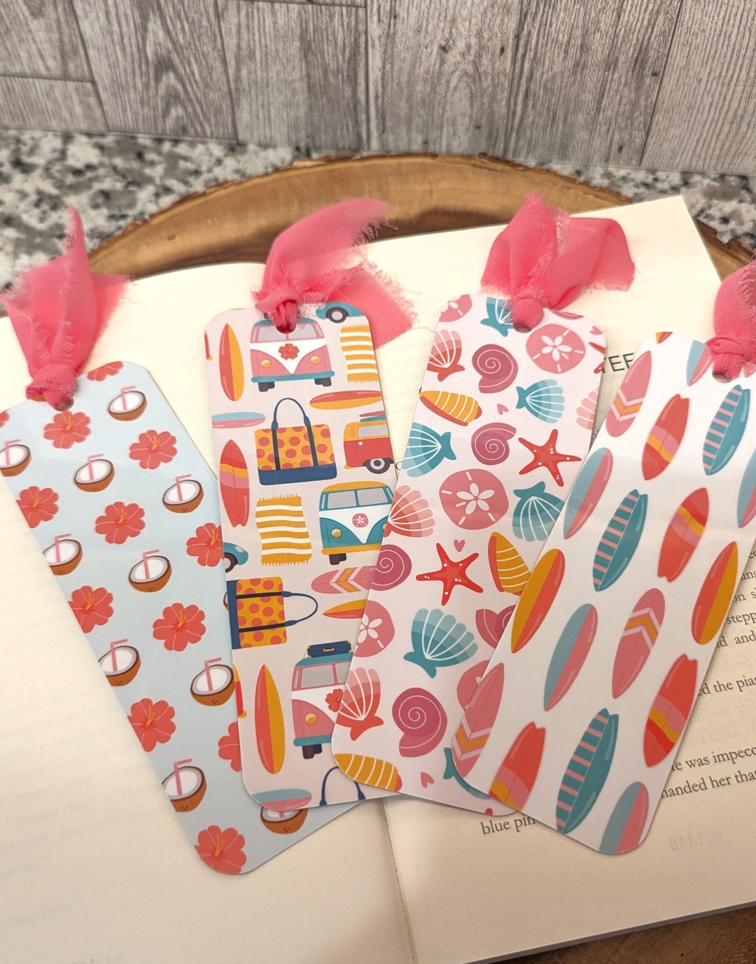 Beach Bookmark Bundle, Ocean-themed Bookmark, Costal Bookmark, Bookish ...