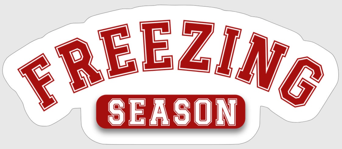 STICKER/DECAL Freezing Season Chilled Festive Decals Winter - Etsy