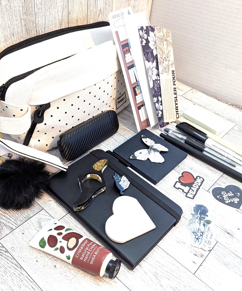 Black & White Polka Dot Journal Bundle, Journal Bundle, Bookish Journal ...