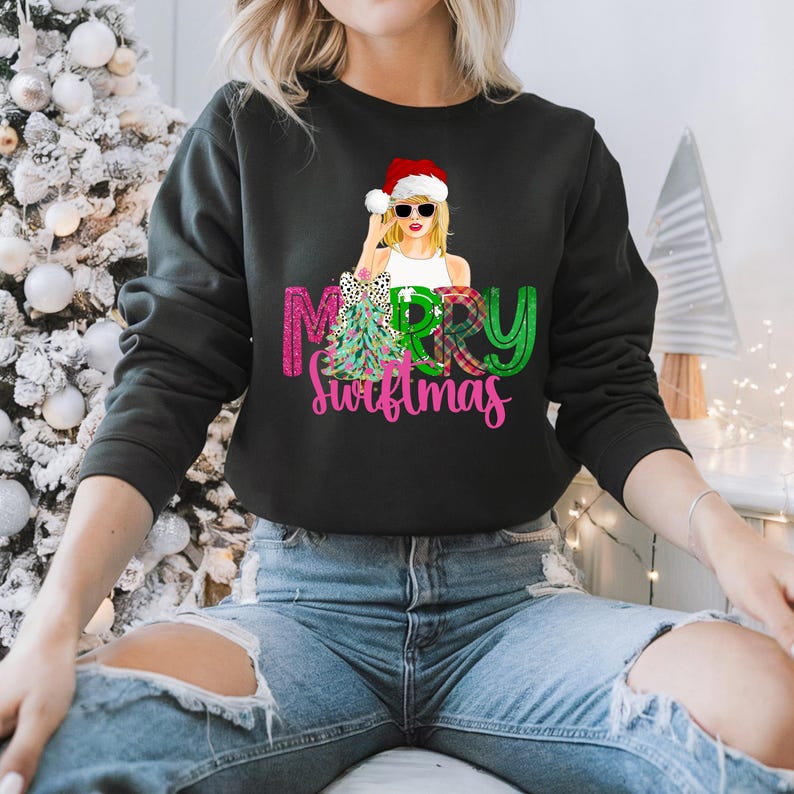 Merry Swiftmas Sweatshirt, Swiftmas Apparel, Swiftie Christmas Design ...