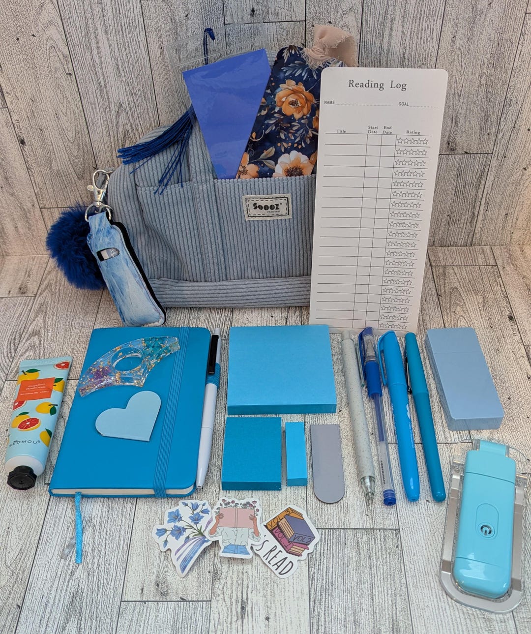 Blue Journal Bundle, Journal Bundle, Bookish Journal Bundle, Journaling ...