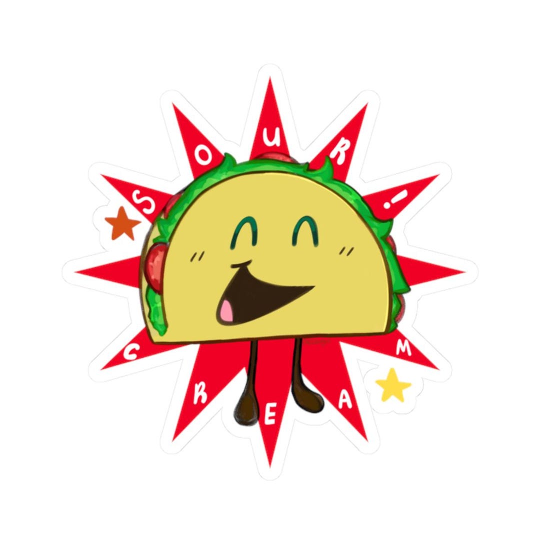 S1 Taco Kiss-cut Sticker - Inanimate Insanity - Object Shows - Etsy