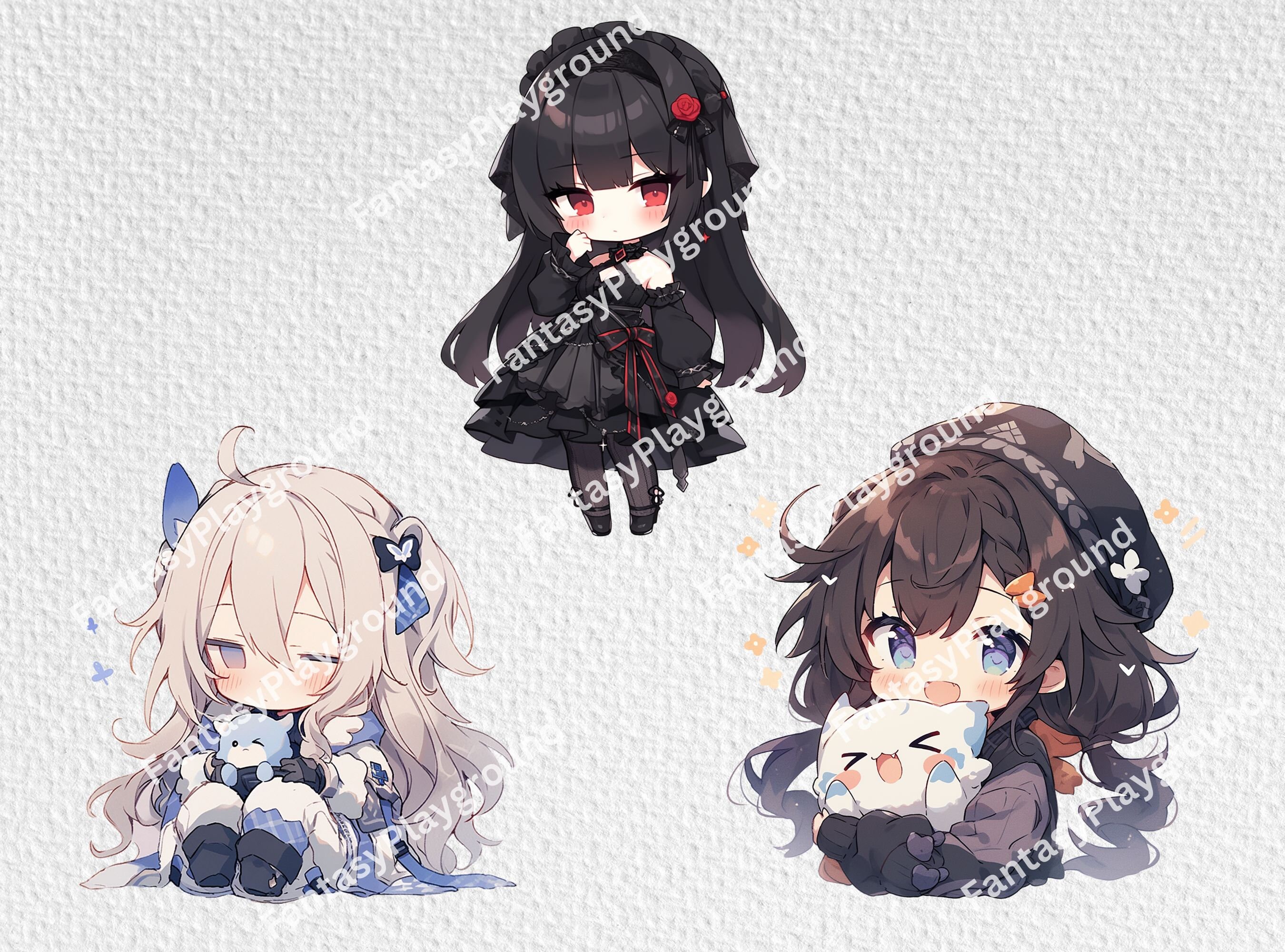 Chibi Pals Clipart Bundle Cute and Cuddly Characters 20 Transparent ...