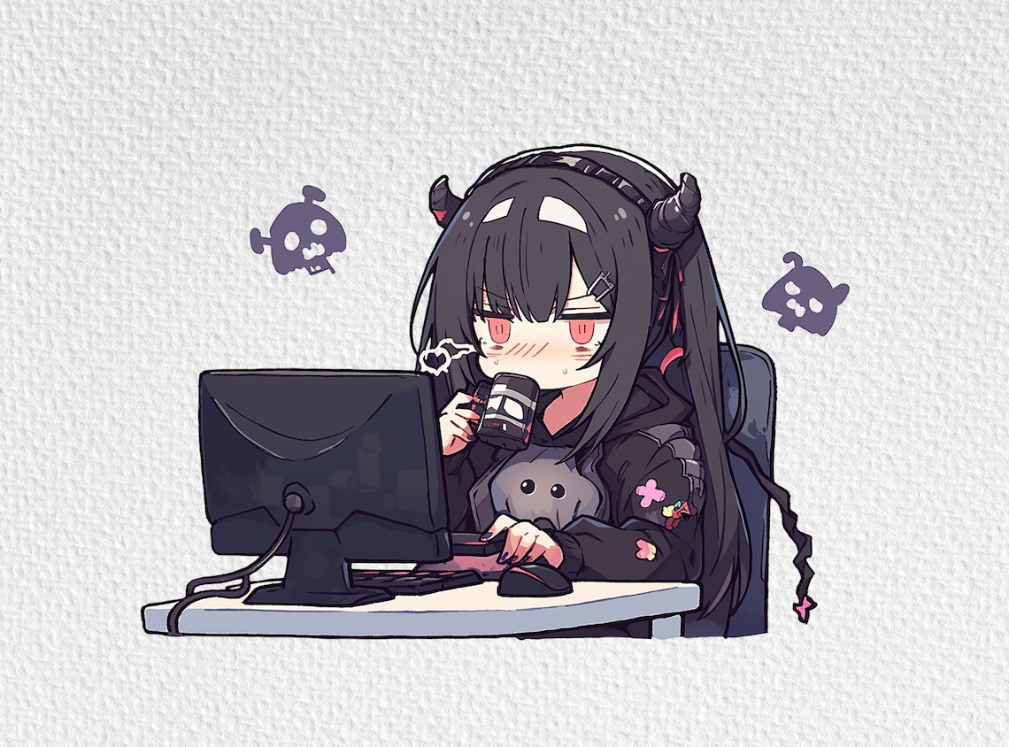 Chibi Anime Gamer Girls Clipart Bundle Kawaii Happy Goth - Etsy Canada