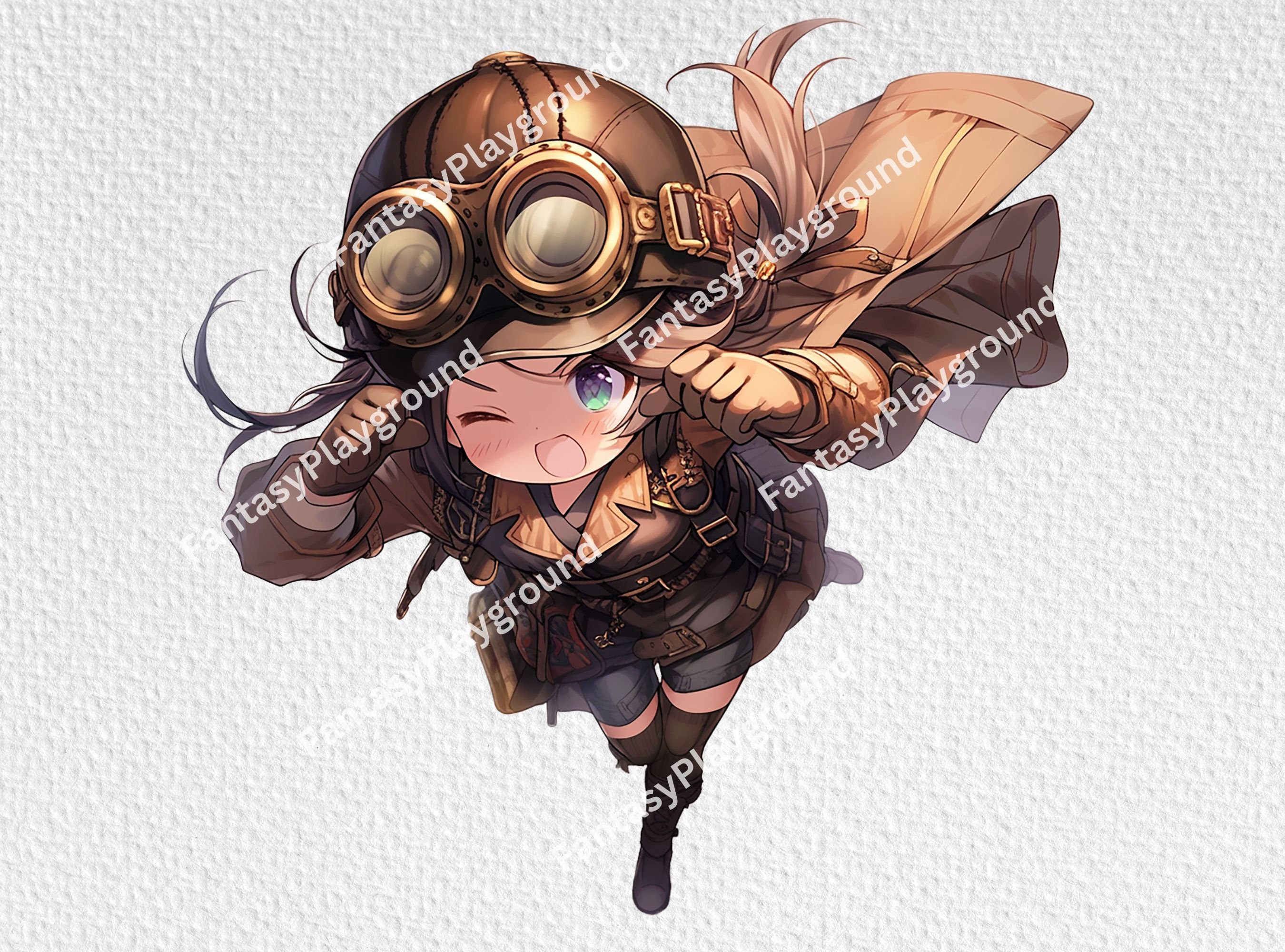 Steampunk Chibi Clipart Bundle Cute Imagination & Creation 20 ...