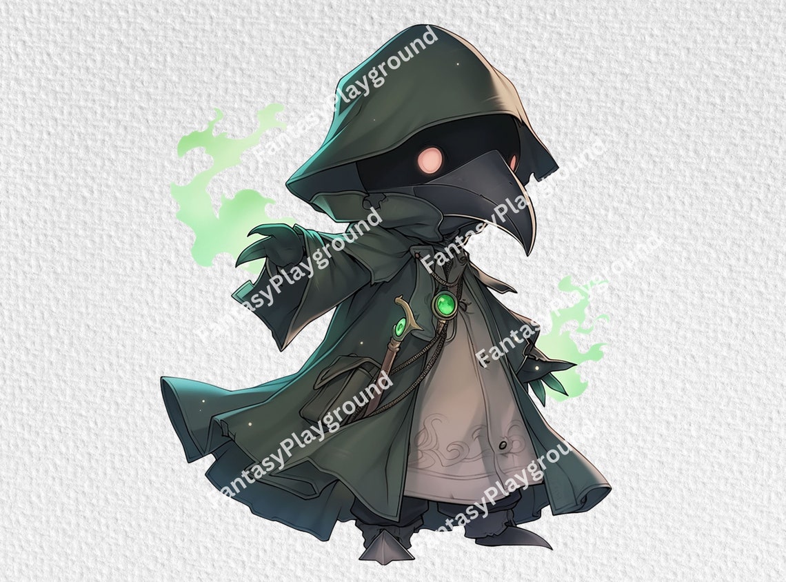 Little Plague Doctor Clipart Bundle 20 Mysterious and Gothic Images ...
