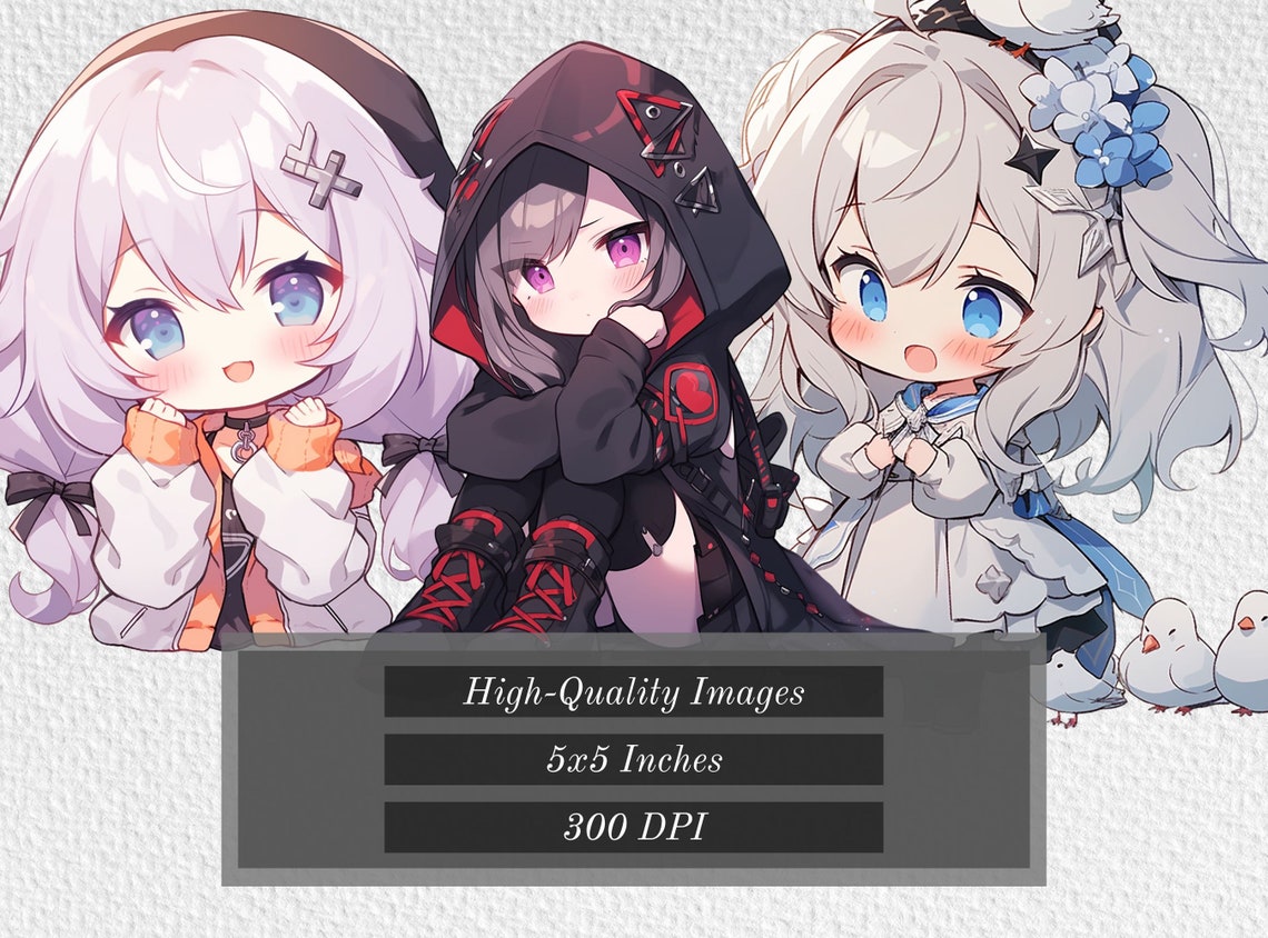 Chibi Pals Clipart Bundle Cute and Cuddly Characters 20 Transparent ...