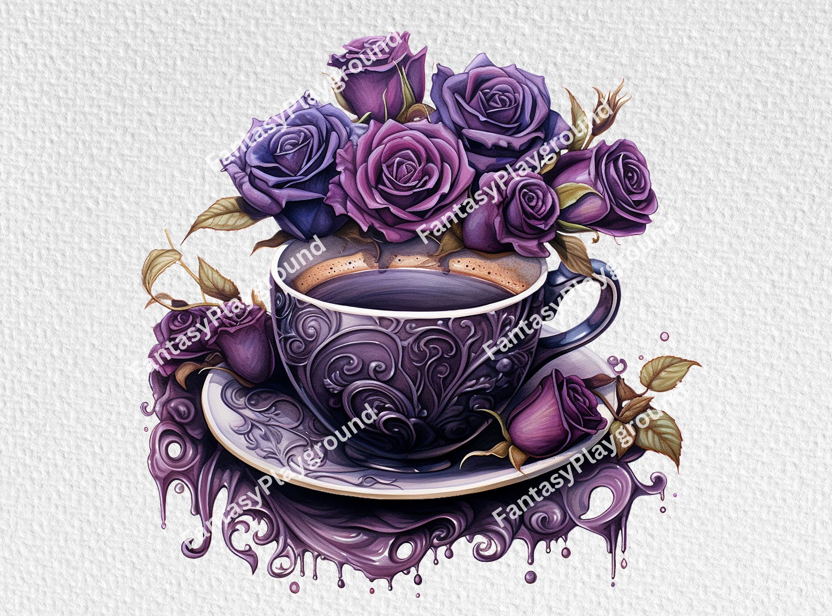 Goth Style Food Clipart Bundle Dark Watercolor Gothic Delicacies 16 ...