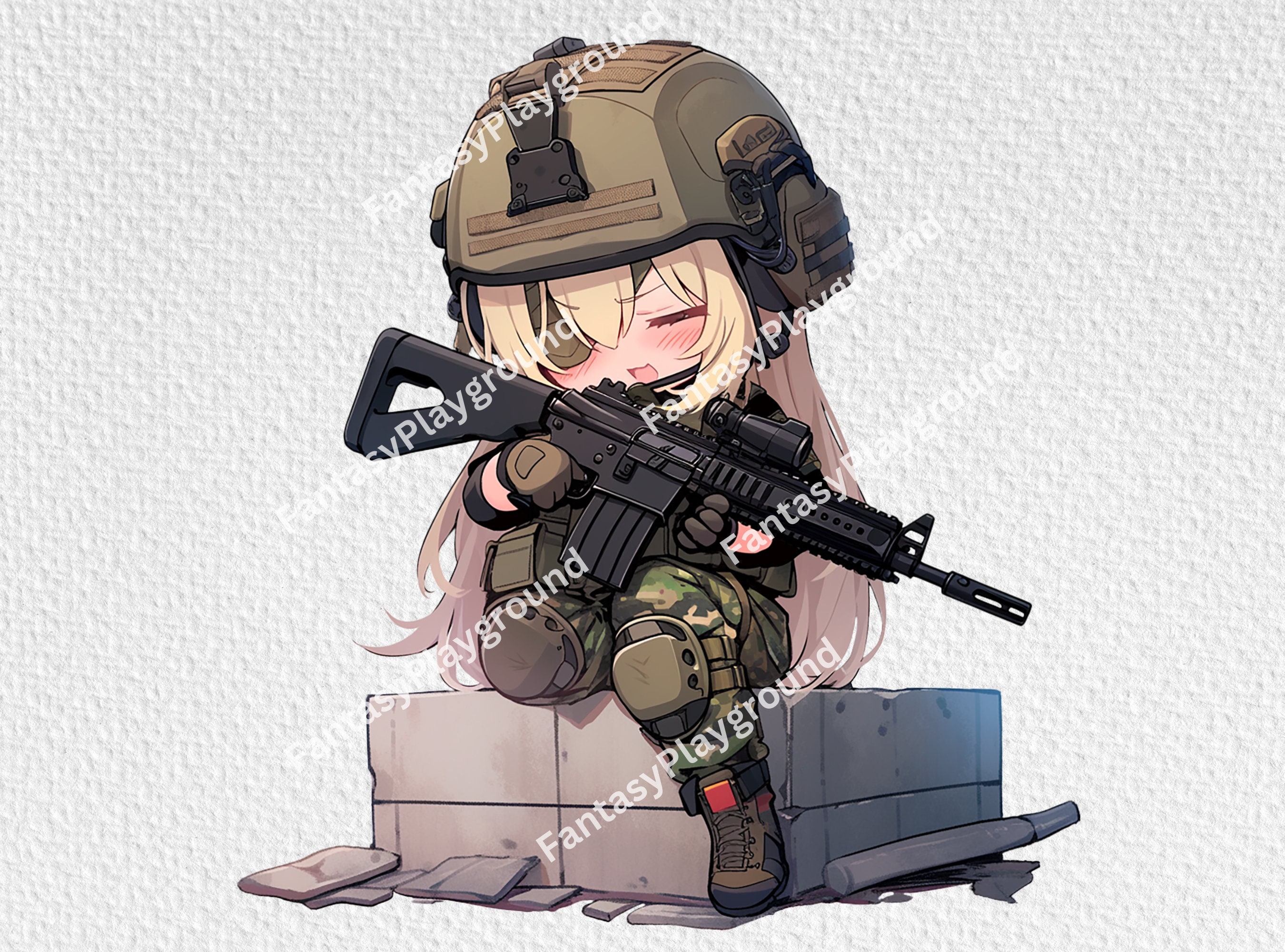 Frontline Chibi Clipart Bundle - Kawaii and Fierce Military Women - 25 ...
