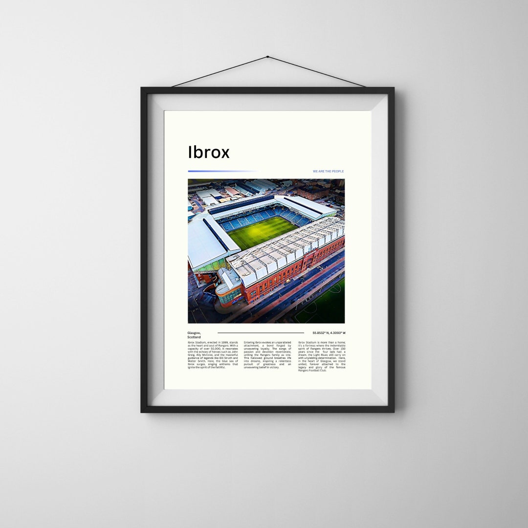 IBROX Stadium Print | Rangers FC | Football Art - Etsy