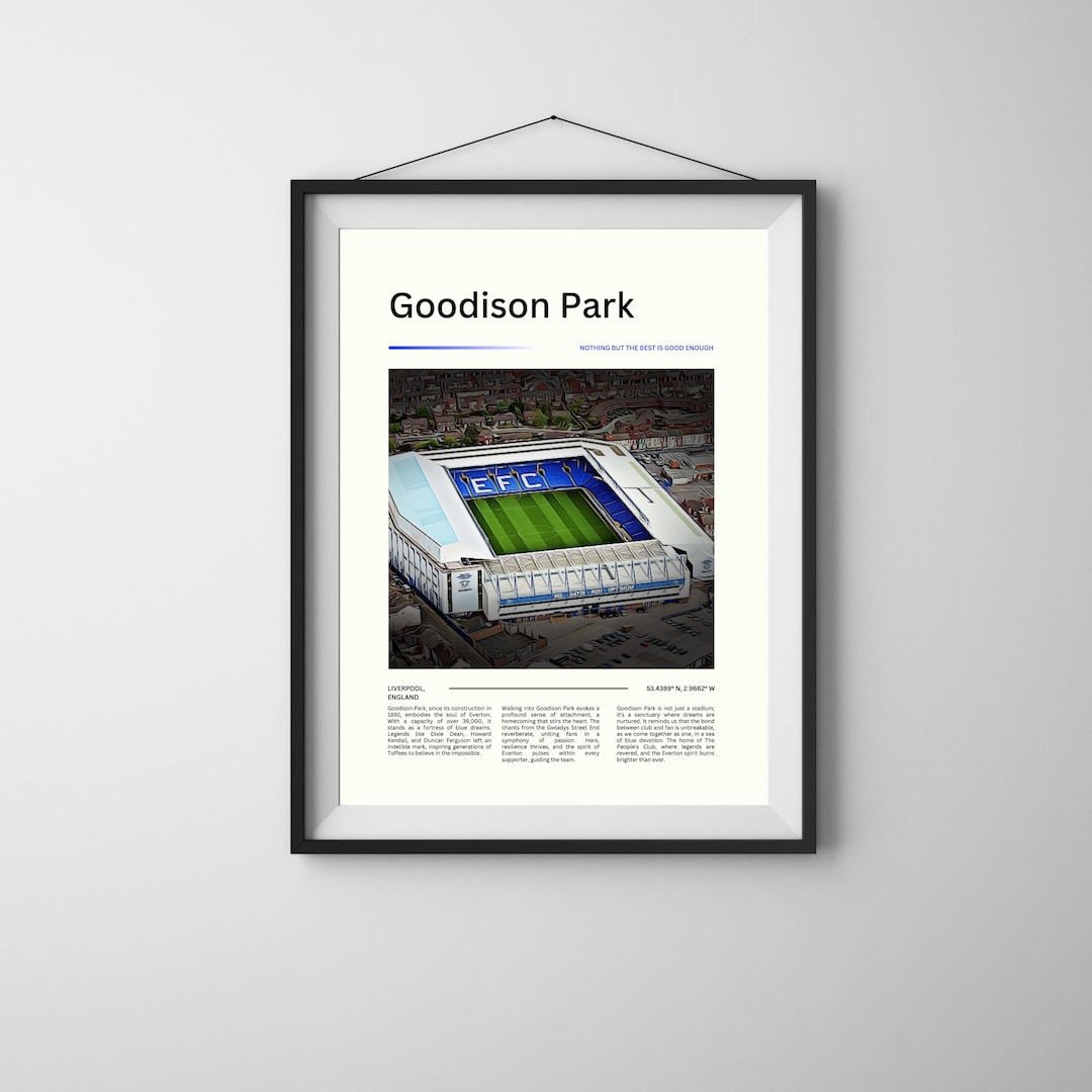 Goodison Park Stadium Print | Everton FC | Football Art - Etsy