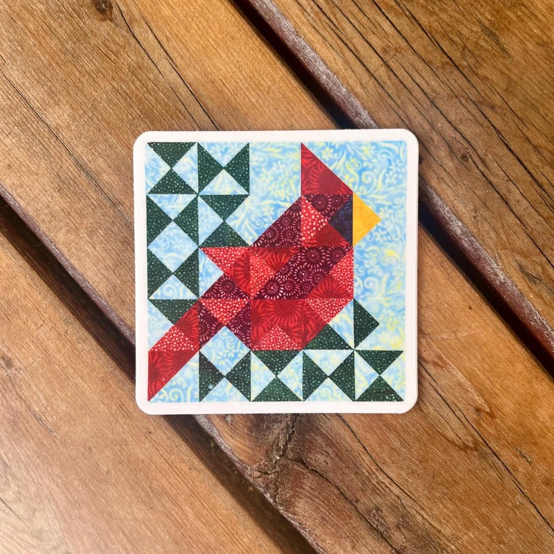 Cardinal Quilt Block - Etsy