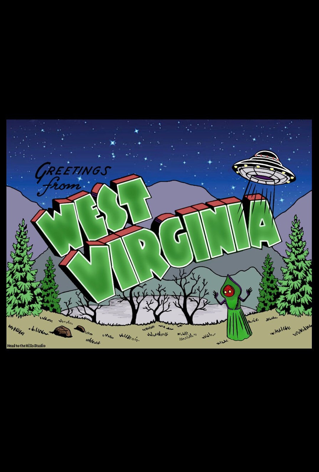 Flatwoods Monster From Braxton County in Greetings West Virginia ...