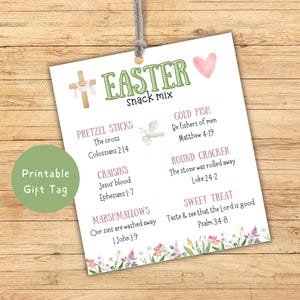 Easter Story Snack Mix Printable Tag, Religious Easter Activities ...