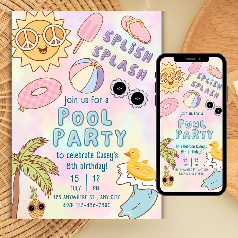 Retro Pool Party - Etsy