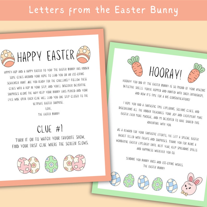 Easter Scavenger Hunt for Kids Printable, Indoor Easter Treasure Hunt ...