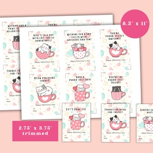 Printable Cat Valentines Day Card, Funny Pun Valentine Cards for Kids ...